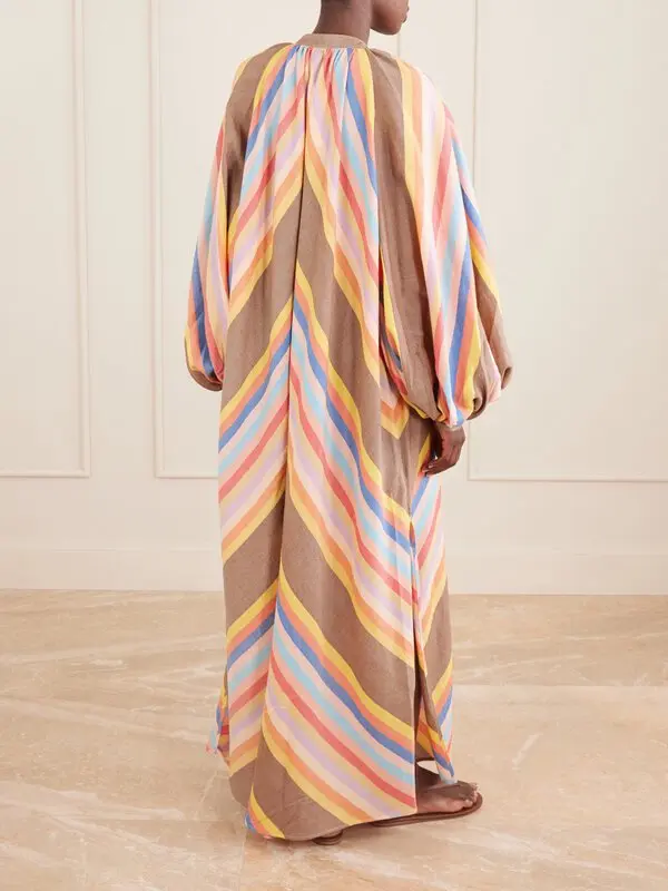 MARRAKSHI LIFE Striped Cotton Maxi Dress