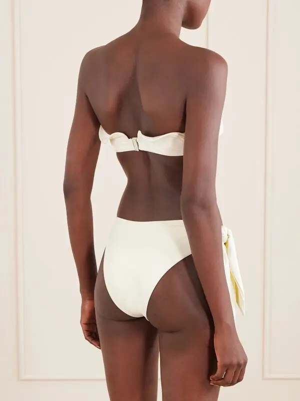 Magda Butrym Appliquéd Stretch-jersey Bikini Top