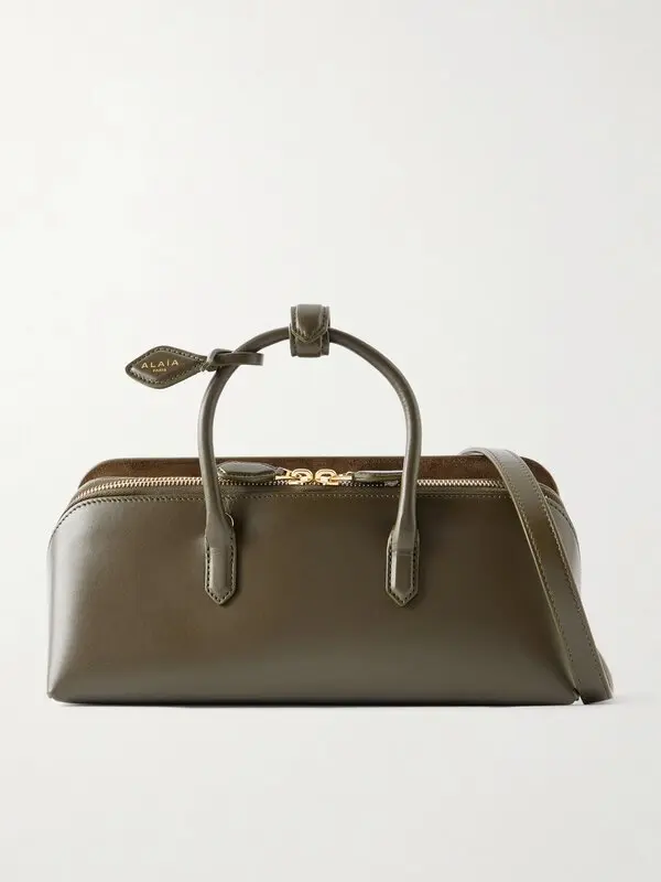 Alaïa Delta Leather Mini Bag - Green