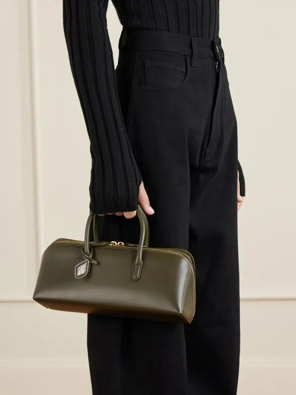 Alaïa Delta Leather Mini Bag - Green
