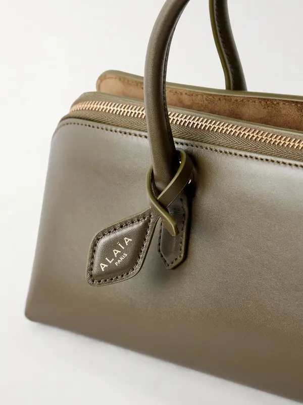 Alaïa Delta Leather Mini Bag - Green