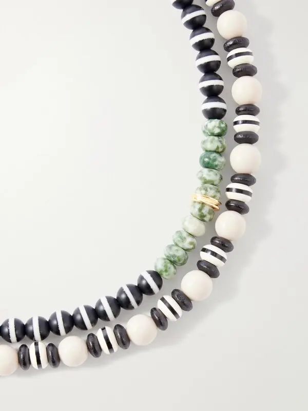 ROXANNE ASSOULIN Agate And Coconut Shell Beaded Necklaces