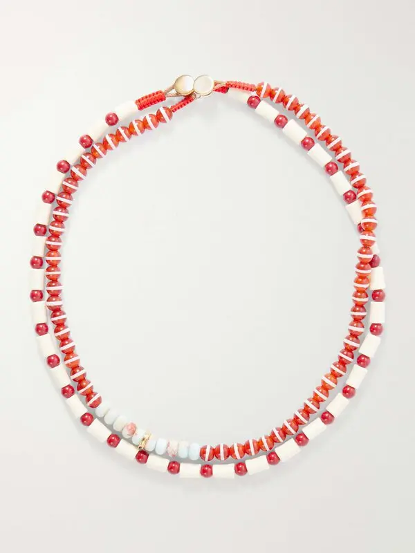 ROXANNE ASSOULIN Paprika Set Of Two Beaded Necklaces - Red