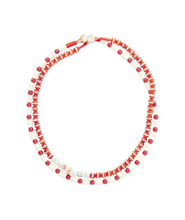 ROXANNE ASSOULIN Paprika Set Of Two Beaded Necklaces - Red
