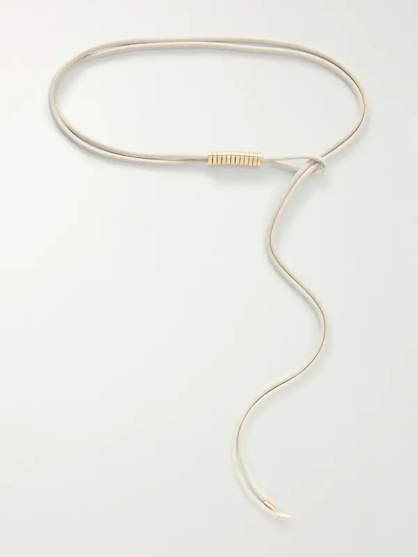 KALLMEYER Lowell Embellished Leather Belt - White
