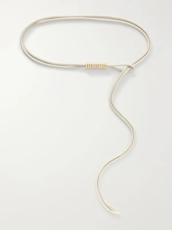 KALLMEYER Lowell Embellished Leather Belt - White