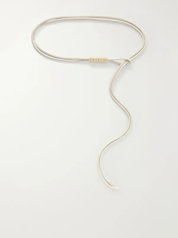 KALLMEYER Lowell Embellished Leather Belt - White