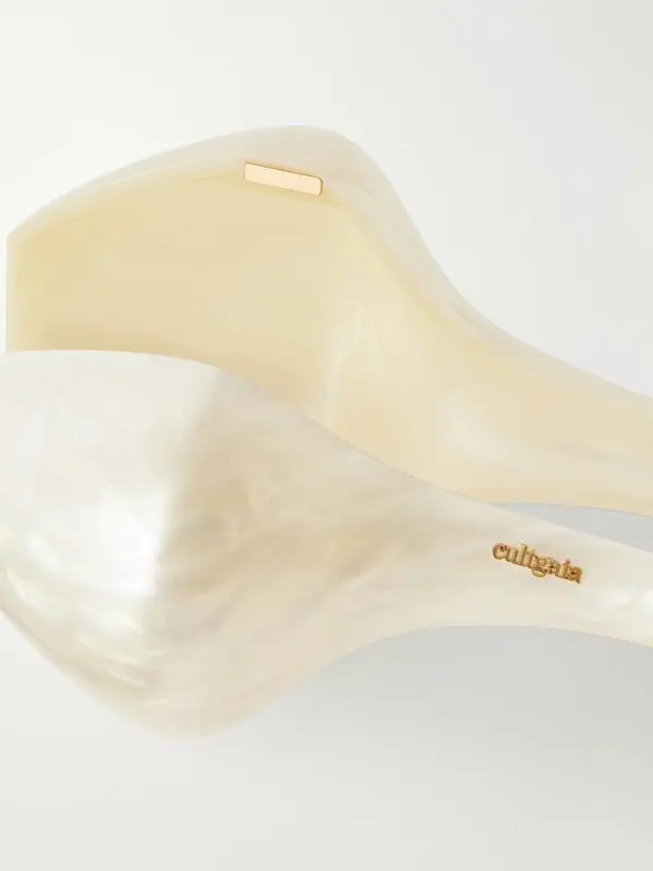 Cult Gaia Junos Marble-effect Clutch