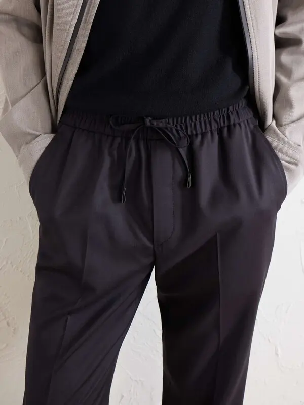 Brioni Asolo Straight-leg Wool Drawstring Trousers