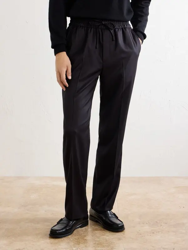 Brioni Asolo Wool Drawstring Trousers
