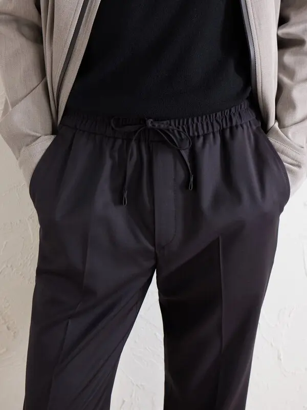 Brioni Asolo Wool Drawstring Trousers
