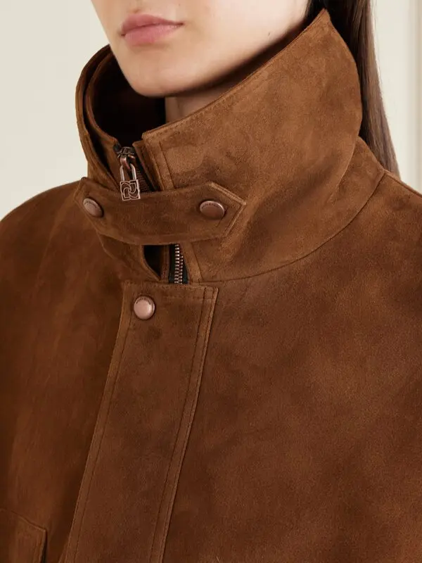 Magda Butrym Suede Biker Jacket