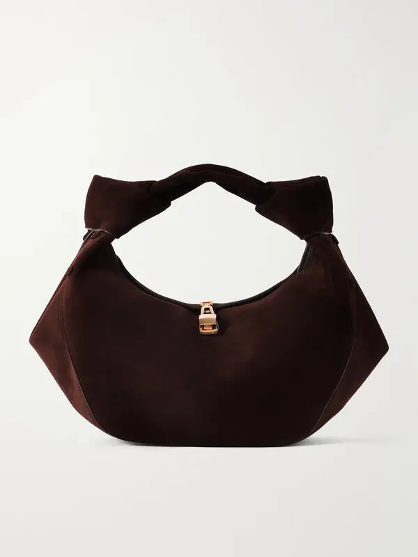 Gabriela Hearst Antonia Mini Suede Shoulder Bag - Brown