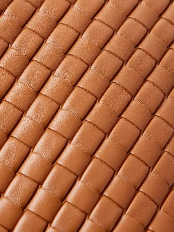Bottega Veneta Maxi Veneta Intrecciato Leather Shoulder Bag - Brown