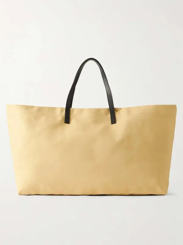 KALLMEYER Cottage Leather-trimmed Canvas Tote