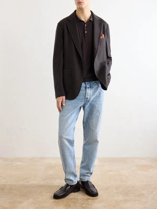 Brioni Cotton-piqué Polo Shirt - Brown