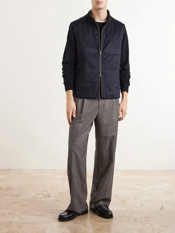 N.peal Belgravia Cashmere Vest With Cotton Trim