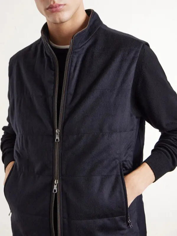 N.peal Belgravia Cashmere Vest With Cotton Trim