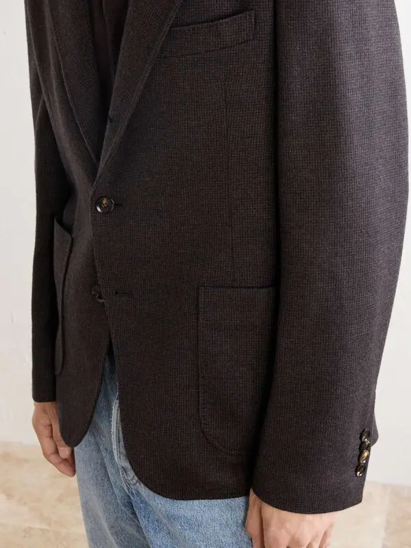 Brioni Houndstooth Cashmere Blazer