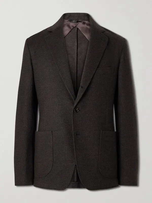 Brioni Houndstooth Cashmere Blazer