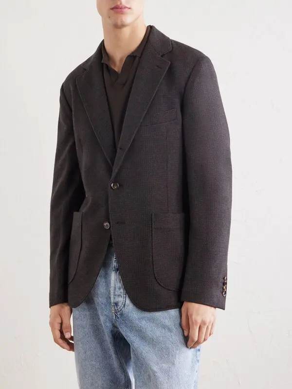 Brioni Houndstooth Cashmere Blazer