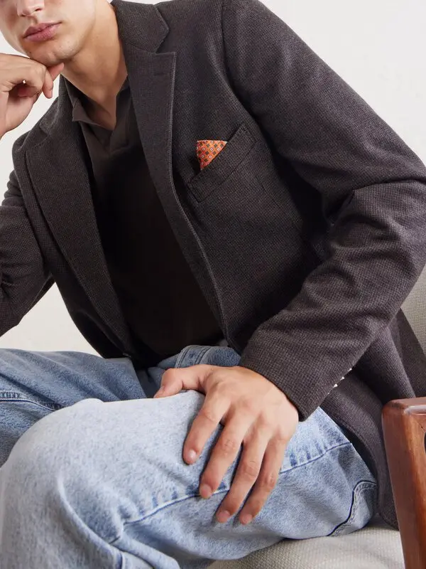 Brioni Houndstooth Cashmere Blazer