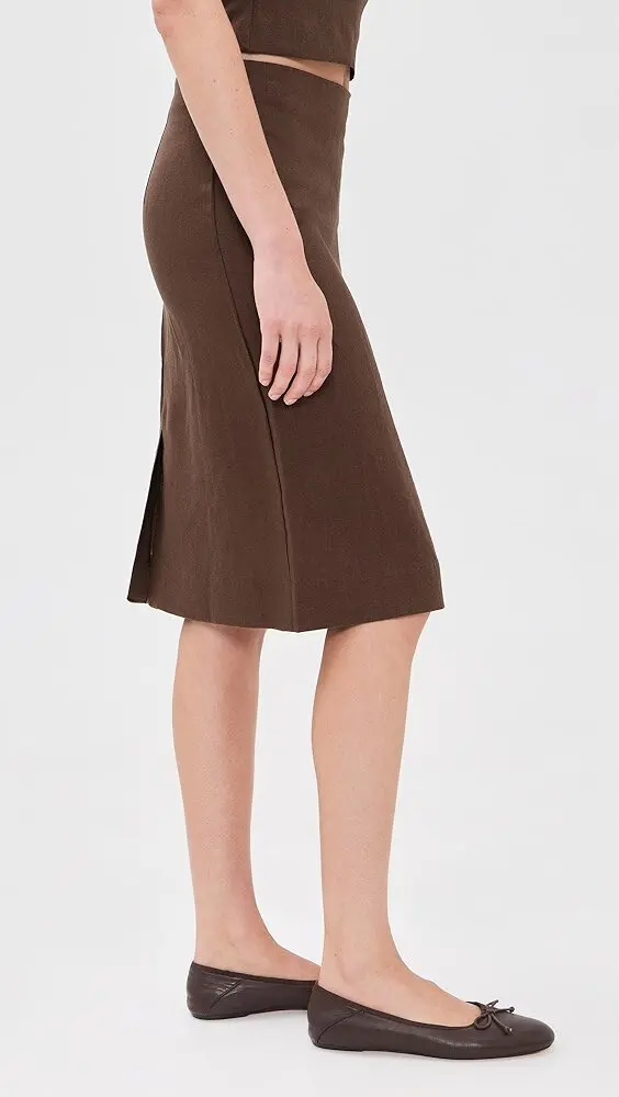 REFORMATION Fleur Linen Skirt