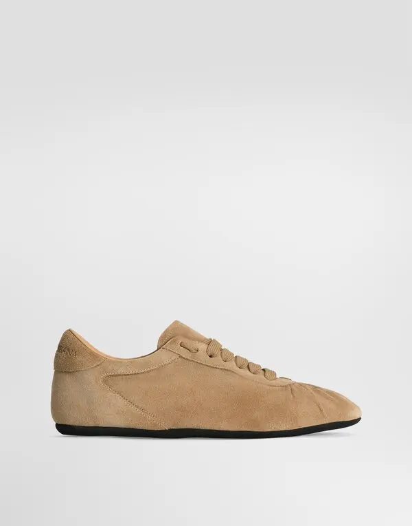Dolce & Gabbana Split Calfskin Soft Ballet Sneakers - Beige