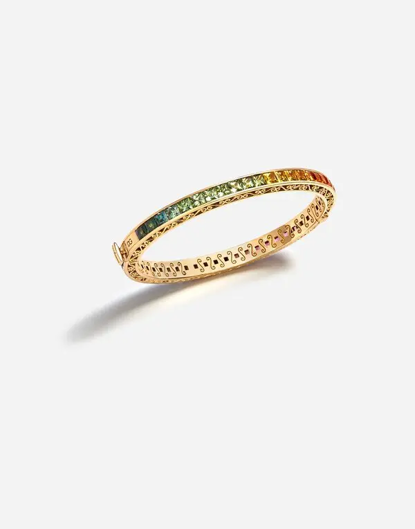 Dolce & Gabbana 18kt Bangle With Multicolored Sapphires And Diamond