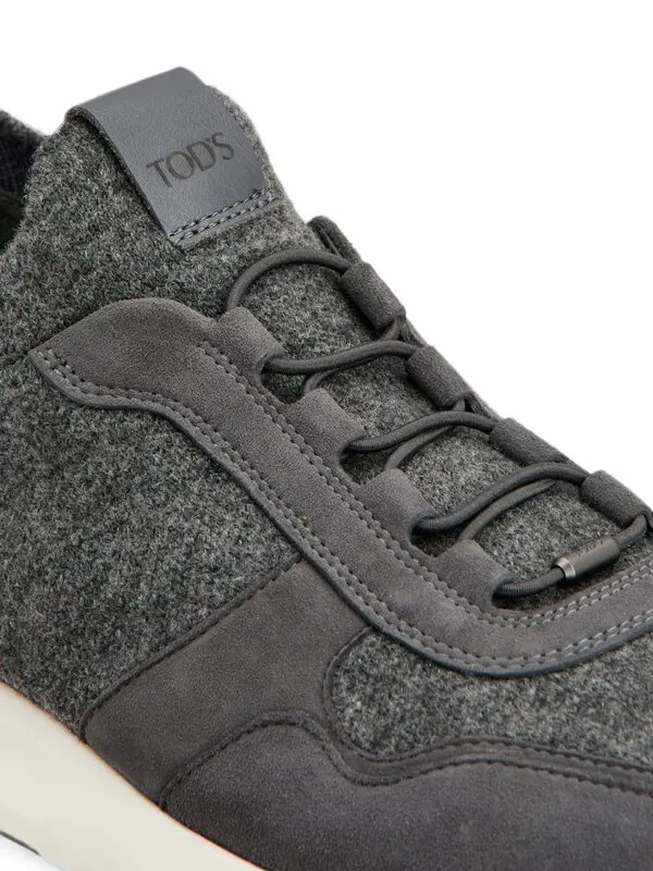 TOD'S Leather And Knit Sneakers