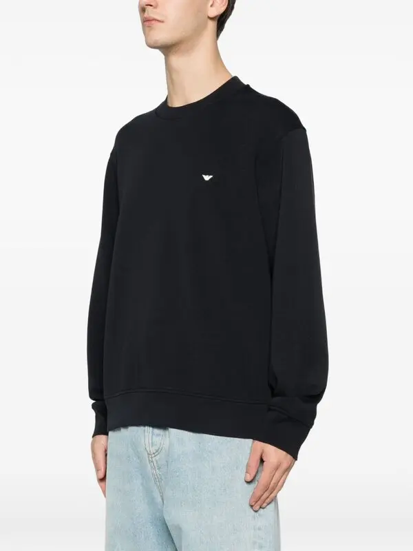 Emporio Armani Cotton Crewneck Sweatshirt With Logo Detail