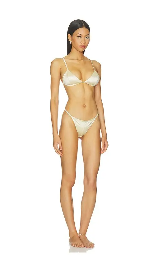 NIIHAI The Del Satin Bikini In Beige
