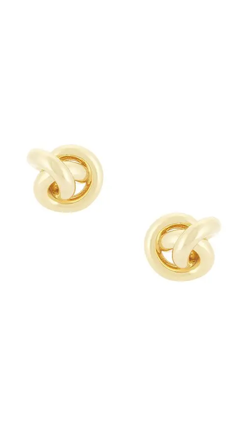 Shashi Knot Stud Earrings In Metallic