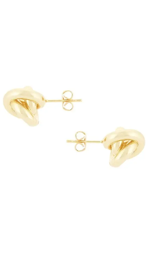 Shashi Knot Stud Earrings In Metallic
