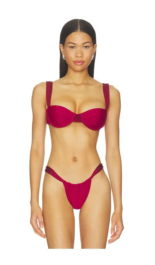 VDM Margot Underwire Top In Burgundy