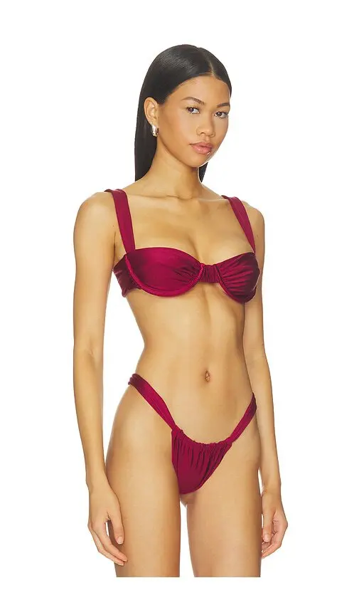 VDM Margot Underwire Top In Burgundy