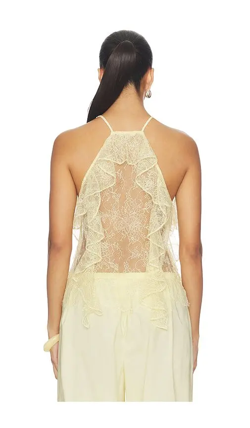 Tularosa Salone Lace Top With Ruffled Trim