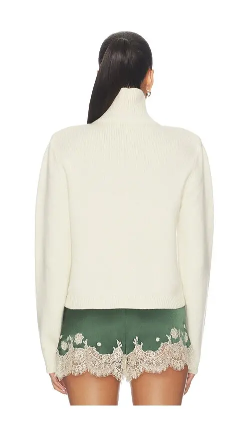 RÓHE Statement Shoulder Cropped Turtleneck Sweater