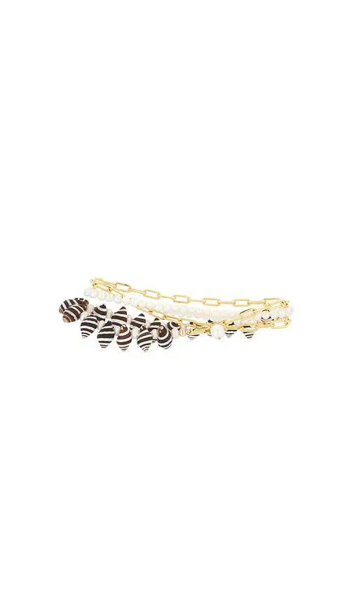 Éliou Cabana Anklet In Metallic Gold