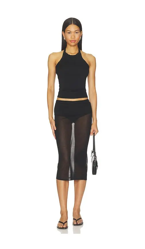 BARELOOM Halter Neck Ribbed Tank