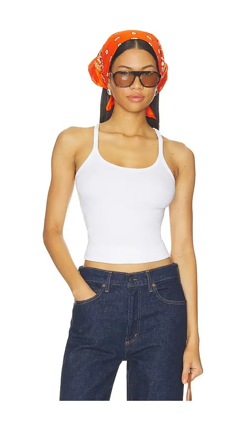 BARELOOM Palms Racer Tank - White