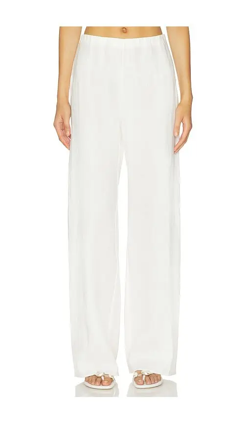 Cult Gaia Linen Wide Leg Pants - Off White