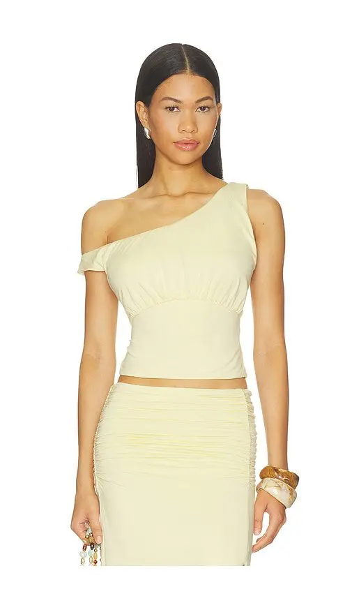 MADISON THE LABEL X Nisma Top In Yellow - Butter