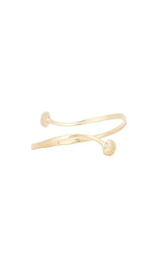 Ettika Santorini Shell Arm Cuff In Metallic