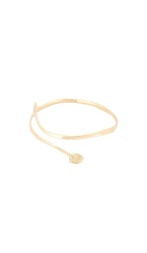 Ettika Santorini Shell Arm Cuff In Metallic