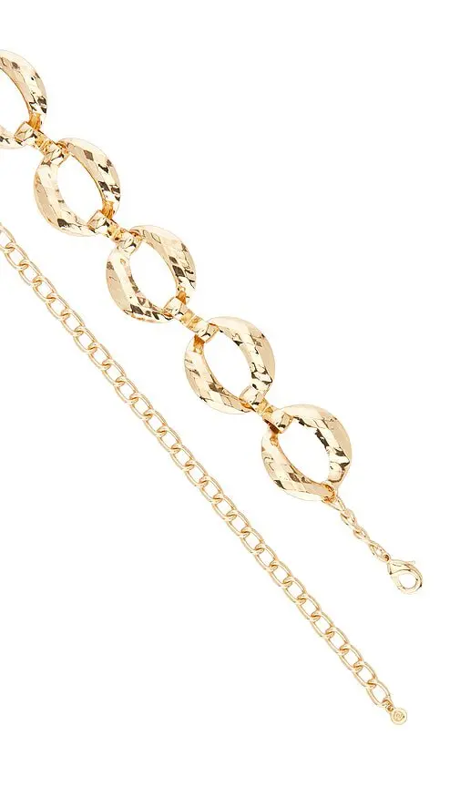Ettika Hammered Rings Chain Belt