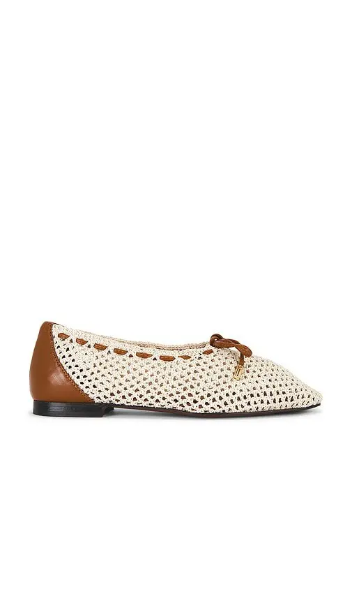 Madewell Sage Fishnet Ballet Flat In Neutral - Natural