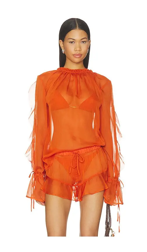 SHANI SHEMER Jeanie Top In Orange