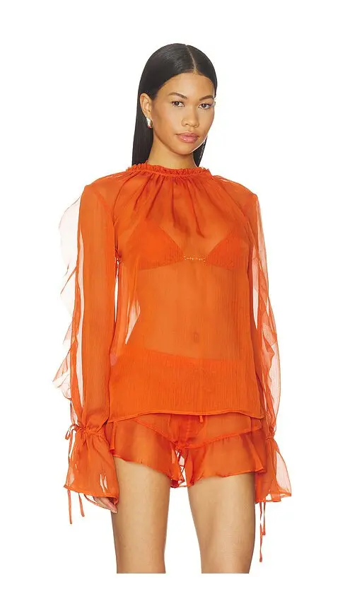 SHANI SHEMER Jeanie Top In Orange
