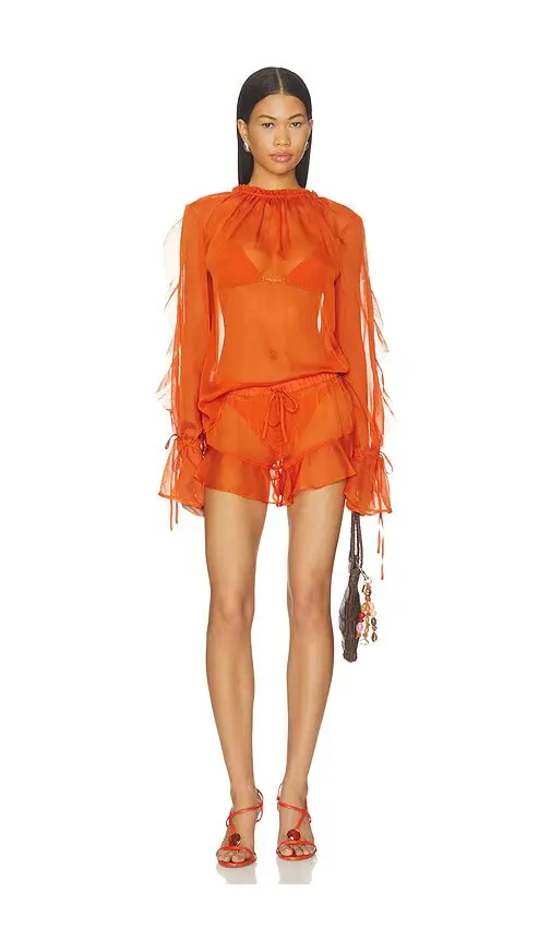 SHANI SHEMER Jeanie Top In Orange